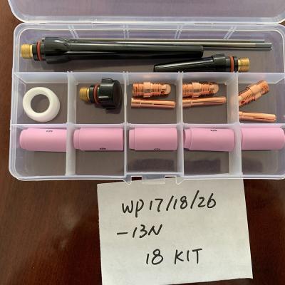 China Customized TIG Welding Torch Consumables Kit for PTA DB SR WP 17 18 26 13N 53N 54N for sale