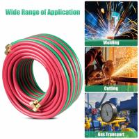 China NBR Oxygen Acetylene Hose 1/4 Inch B Fittings Twin Welding Hose for 50ft Efficiency for sale