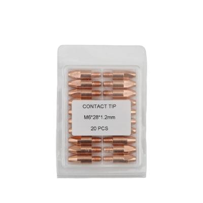 China Wire Diameter 0.8-1.2mm M6*28mm 1.2mm Contact Tip for Mig Welding Torch Consumable for sale