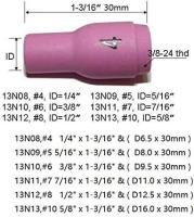 China TIG Welding Torch SR WP920 24 25 Fit 13N08 13N09 13N10 13N11 13N12 13N13 Nozzle Cup 10pcs for sale