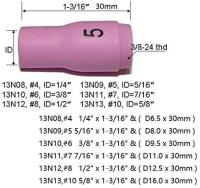 China TIG Welding Torch SR WP920 24 25 Fit 13N08 13N09 13N10 13N11 13N12 13N13 Nozzle Cup 10pcs for sale