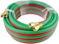 China 25ft Moulding Twin Welding Hose Oxy Acetylene Cutting Torch Hoses 1/4 Inch B Fittings for sale