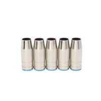 China Sliver 57mm Length UPPER 25AK Gas Nozzle Binzel Mig Welding Torch Mig Welding Consumable for sale