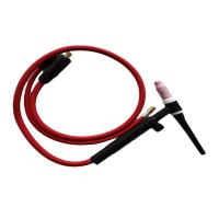 China Upper WT-17 10-25EU Gas Argon Tig Torch Air-cooled Welding Gun for Metal Welding Black Red for sale
