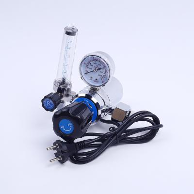 China Argon Regulator With Flowmeter for TIG Welder MIG Welding CO2 Pressure Gauge CGA580 for sale
