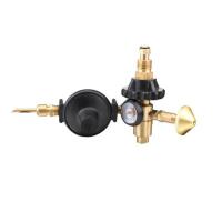 China Brass Dual System 2 Stage CO2 Pressure Regulator for Draft Beer and Kombucha Set Ups for sale
