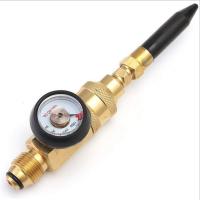 China Balloon Inflator Brass Yellow Helium Gas Regulator with Hand Tight Cylinder Gauge for sale