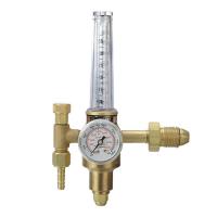 China 1/4-Inch Female Flare Inlet Connection Nitrogen Regulator Flow Indicator Brass Yellow HVAC for sale