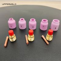 China 18pcs Alumina Nozzle Collet Body Electrode Insulator TIG Welding Torch Consumables Kit for sale