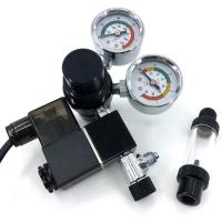 China Fish Tank CO2 Regulator with Check Valve Dual Gauge Display CGA320 Thread Solenoid 110V for sale