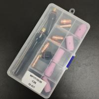 China 0.28KG Alumina Nozzle Collet Body Electrode Insulator TIG Welding Torch Consumables Kit for WP-17/18/26 13N 18pcs for sale