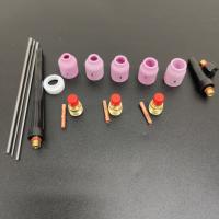 China 0.28KG Alumina Nozzle Collet Body Electrode Insulator TIG Welding Torch Consumables Kit for WP-17/18/26 13N 18pcs for sale
