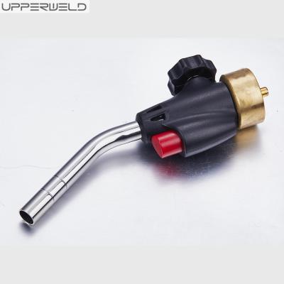 China 1300degree Flame Feature Brass Propane Torch Adjustable Flame and Easy Push Ignition for sale