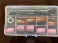 China OBM Alumina Nozzle Collet Body Electrode Insulator TIG Welding Torch Consumables Kit for WP-17/18/26 53N 18pcs for sale