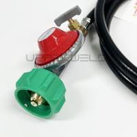 China 5FT LPG Hose and Valve Adjustable 0-5PSI Pressure Propane Regulator for Gas Cylinder for sale