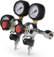 China Thread Size W21.8 G5/8 Dual Gauge CO2 Draft Beer Regulator for Beer Keg and CO2 Tank for sale