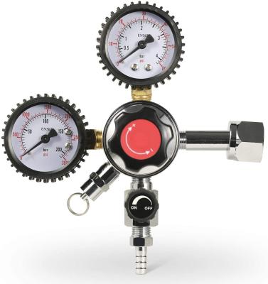 China 110V/220V Dual Stage Beer CO2 Keg Regulator with Safety Pressure Valve and Performance for sale