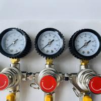 China Home Brewing Beer Co2 Upper Dual Gauge Regulator with Pressure Relief Safety Valve for sale
