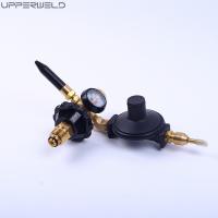 China Copper Helium Balloon Inflator Filler Valve Regulator with Gauge and Auto Shut Off for sale