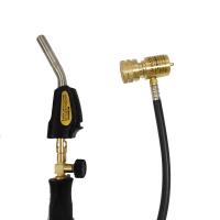 China Brazing MAPP Torch Propane Turbo Heating Torch for Refrigeration HVAC Black Finish for sale