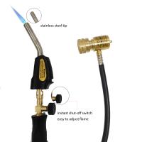 China Brazing MAPP Torch Propane Turbo Heating Torch for Refrigeration HVAC Black Finish for sale