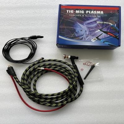 China TIG Torch Set Air Cooled Welding Gun with 4m Cable 9mm Hole Diameter Black Green 1.2KG for sale