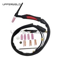 China TIG Torch Set Air Cooled Welding Gun with 4m Cable 9mm Hole Diameter Black Green 1.2KG for sale