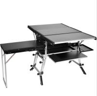 China Aluminum Stainless Steel Folding Camping Table for Portable Kitchen in Car or House for sale