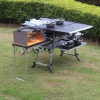 China Aluminum Stainless Steel Folding Camping Table for Portable Kitchen in Car or House for sale