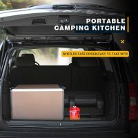China Outdoor Camping Kitchen Folding Aluminum Table for RVing BBQ Party Picnics Heavy-Duty for sale