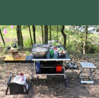 China Outdoor Camping Kitchen Folding Aluminum Table for RVing BBQ Party Picnics Heavy-Duty for sale