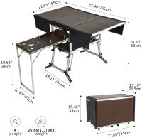 China Outdoor Camping Kitchen Folding Aluminum Table for RVing BBQ Party Picnics Heavy-Duty for sale
