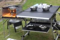 China Outdoor Camping Kitchen Folding Aluminum Table for RVing BBQ Party Picnics Heavy-Duty for sale