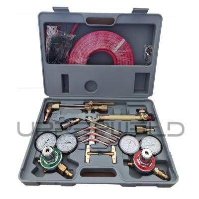 China Welding Cutting Kit Oxygen Acetylene Gas Regulator with Twin Hose and Cutting Nozzle for sale