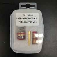China TIG Welding Accessories WP-17/18/26 Champagne Nozzle Kit with Adapter 1.6mm for sale