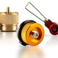 China Outdoor Propane Small Tank Input Adapter for Yellow BBQ Camp Stove Burners Conversion for sale