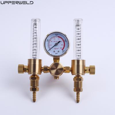 China Customized OBM Support Dual Stage Argon CO2 Flowmeter Gas Pressure Regulator for Tig Mig Welder for sale