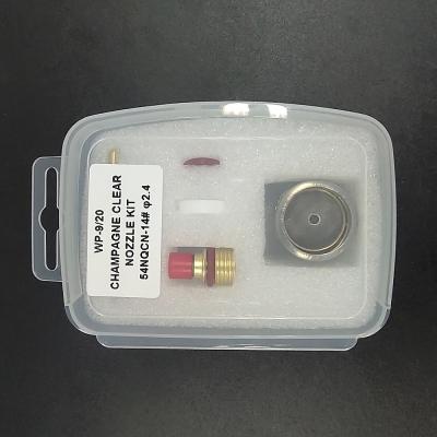 China 1.6mm TIG Welding Torch Glass 14 Cup Collet and WP920 Welding Nozzle for Welding for sale