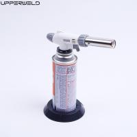 China Kitchen Cooking Torch Butane Flame Gun White 1.6kw Gas Blow Torch Mini BBQ Fire Gun for sale