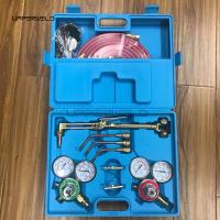 China Forged Brass Body Portable Oxy Brazing Welder Tool Set with Two Hose Regulator Gauges for sale