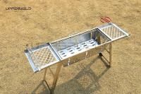 China Clean Finishing Portable BBQ Outdoor Grill Foldable Stainless Steel Smokeless Grilling for sale