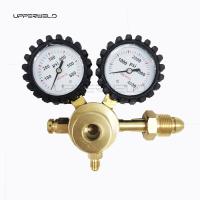 China Brass Nitrogen Regulator 0-600PSI CGA580 Inlet Connection Gas Pressure Gauge for HVAC Purging for sale