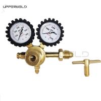 China Brass Nitrogen Regulator 0-600PSI CGA580 Inlet Connection Gas Pressure Gauge for HVAC Purging for sale
