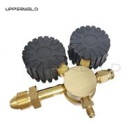 China Brass Nitrogen Regulator 0-600PSI CGA580 Inlet Connection Gas Pressure Gauge for HVAC Purging for sale