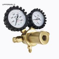 China Brass Nitrogen Regulator 0-600PSI CGA580 Inlet Connection Gas Pressure Gauge for HVAC Purging for sale
