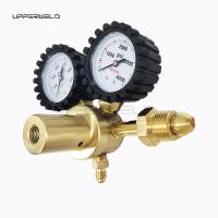 China Brass Nitrogen Regulator 0-600PSI CGA580 Inlet Connection Gas Pressure Gauge for HVAC Purging for sale