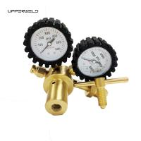 China Brass Nitrogen Regulator 0-600PSI CGA580 Inlet Connection Gas Pressure Gauge for HVAC Purging for sale