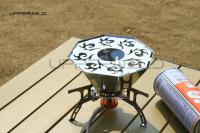 China Compact Outdoor BBQ Spider Stove with Gas Stove Adapter Maximum Fire Burn Time 1 Hour for sale