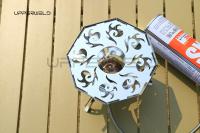 China Compact Outdoor BBQ Spider Stove with Gas Stove Adapter Maximum Fire Burn Time 1 Hour for sale