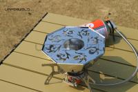 China Compact Outdoor BBQ Spider Stove with Gas Stove Adapter Maximum Fire Burn Time 1 Hour for sale
